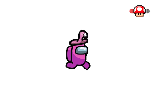 Among Us Pink Character in Flamingo Hat - YouTube Progress Bar Style