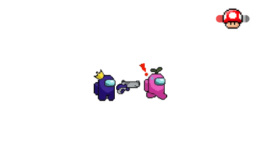Among Us Purple and Pink Characters Pixel - Custom Progress Bar for YouTube