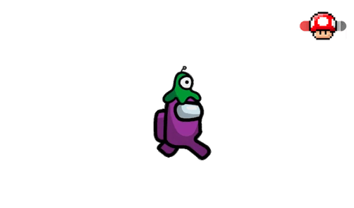 Among Us Purple with a Headslug