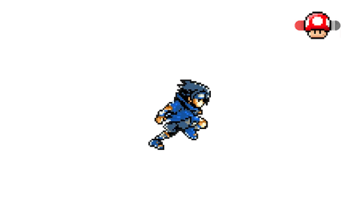 Naruto: Shippuden Sasuke Uchiha Running Pixel
