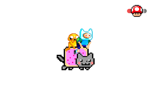 Nyan Cat Adventure Time Finn And Jake Meme