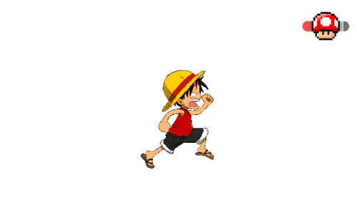 One Piece Monkey D. Luffy Running progress bar - custom-progressbar.com