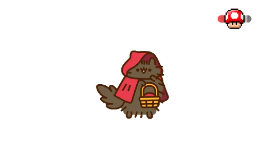 Pusheen Pip in a Little Red Riding Hood Costume
