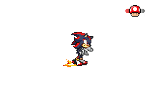 Sonic the Hedgehog Shadow the Hedgehog Running Pixel