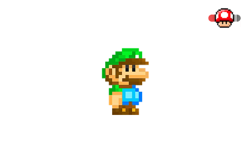 Super Mario 8-Bit Luigi Walking Pixel - Custom Progress Bar for YouTube
