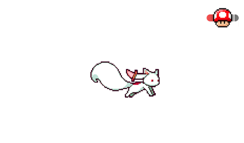 The Puella Magi Kyubey Pixel Running